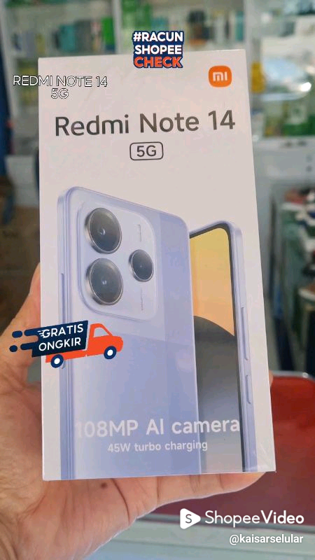 REDMI NOTE 14 5G 8/256GB | 108 AI CAMERA | 45W Turbo Charging | Shopee ...